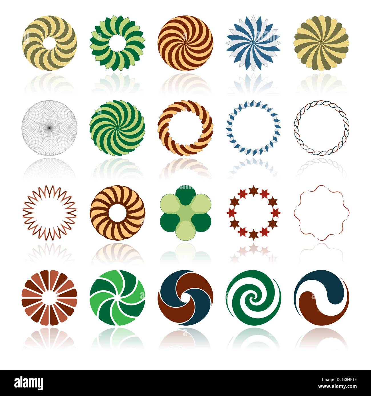 Abstract Circular Design Elements, Vector illustration. Multicolor and ...