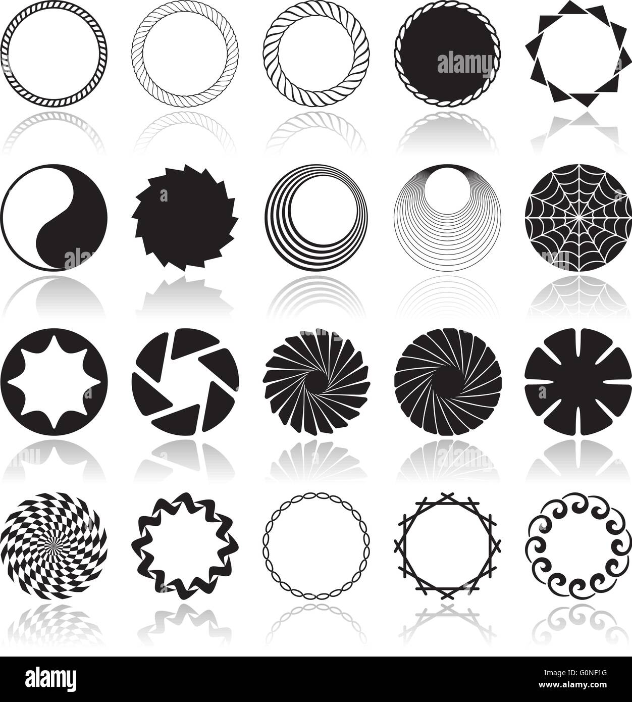 Abstract Circular Design Elements, Vector illustration. Isolated on ...