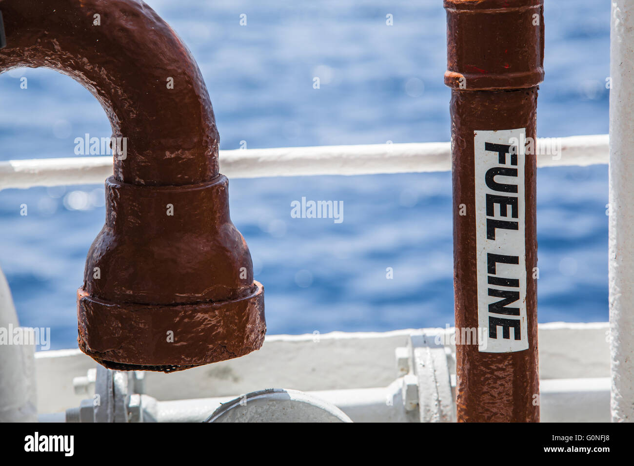 Fuel line pipes on a sailing boat Stock Photo - Alamy