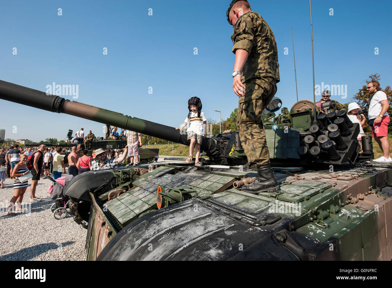 Display of military equipment and weapons for the general public in ...