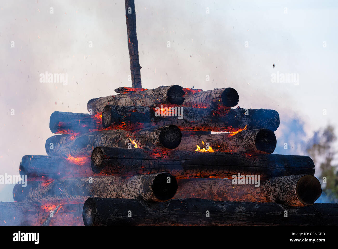 Burning witches stake hi-res stock photography and images - Alamy