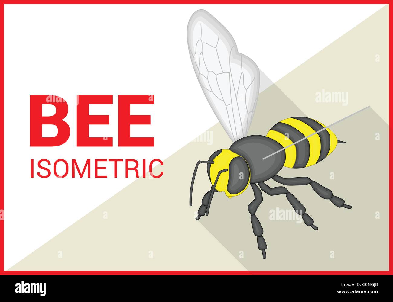 Bee isometric flat vector 3d Stock Vector Image & Art - Alamy