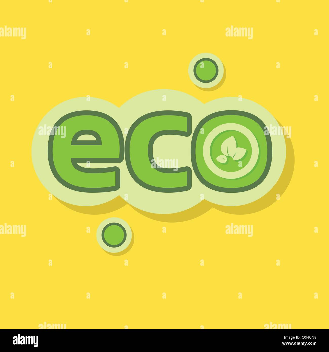 Eco Icon Green Logo Nature Environment Protection Stock Vector Image ...