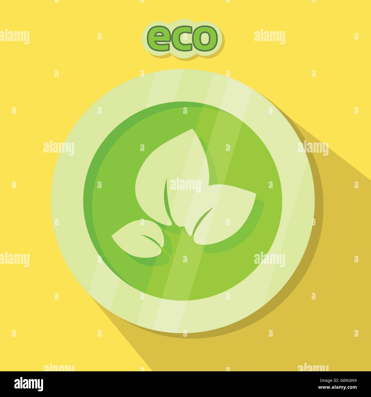 Eco Icon Green Logo Nature Environment Protection Stock Vector Image ...