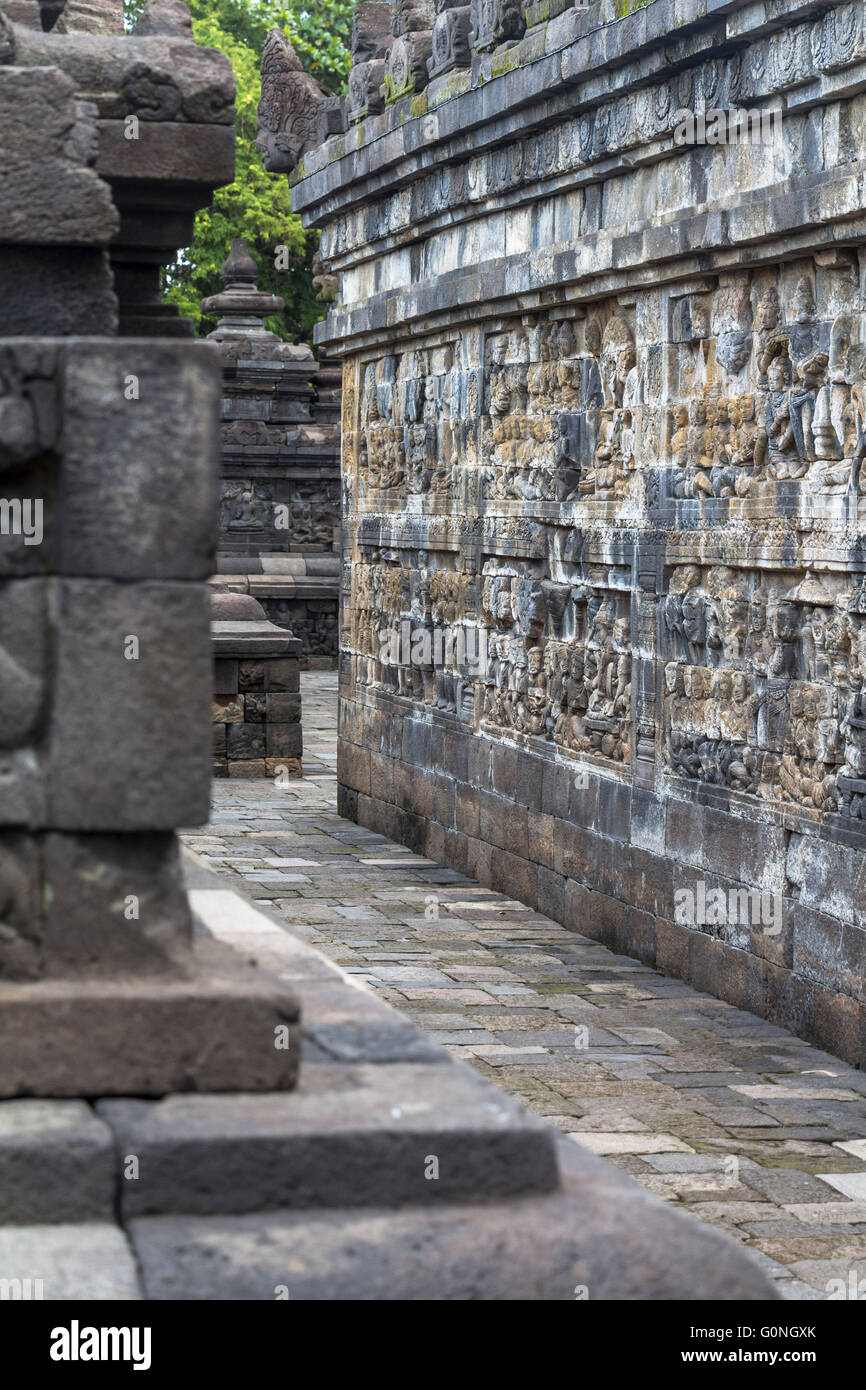 Inside ancient Borobudur temple Stock Photo - Alamy