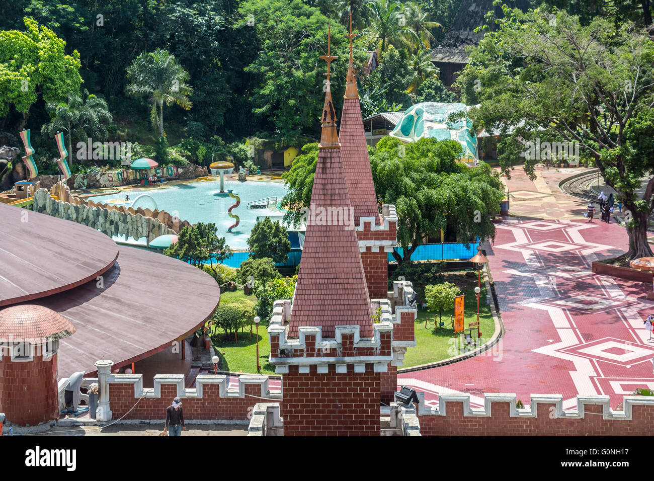 Castle in Taman Mini Park, Indonesia Stock Photo - Alamy