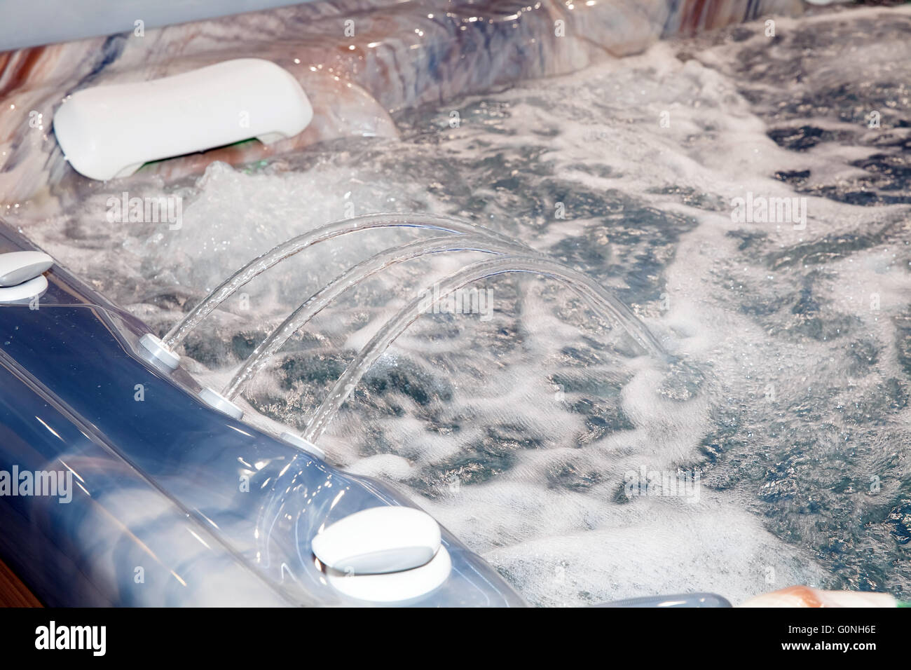 Water jet and jacuzzi in action Stock Photo - Alamy