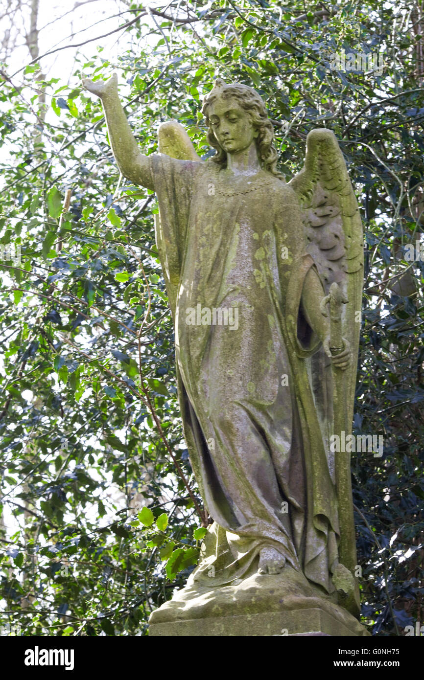 Damaged and fallen old graves and headstones in an Ancient Burial ...