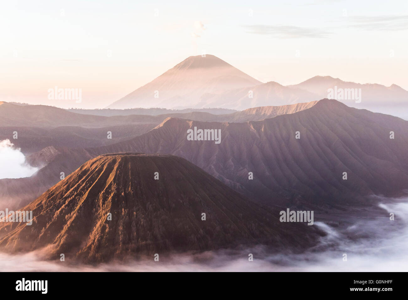 Mount Bromo volcano at sunrise Stock Photo - Alamy