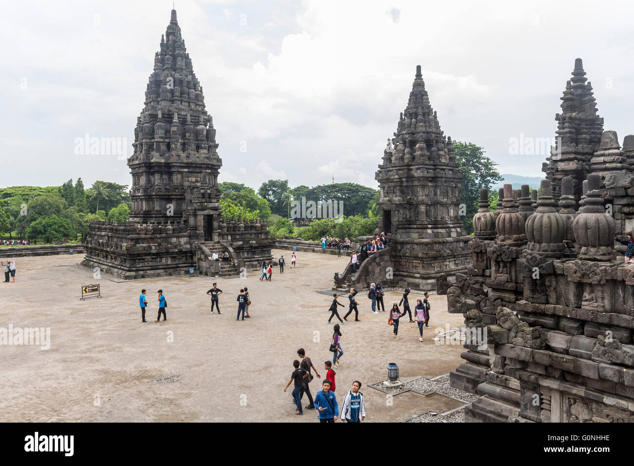 View over Prambanan temple, Indonesia Stock Photo - Alamy