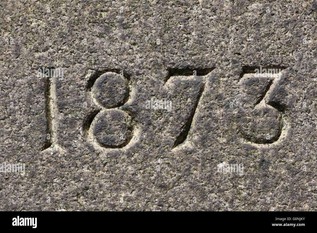 Year 1873 of a grave of the Pere Lachaise Cemetery in Paris Stock Photo ...
