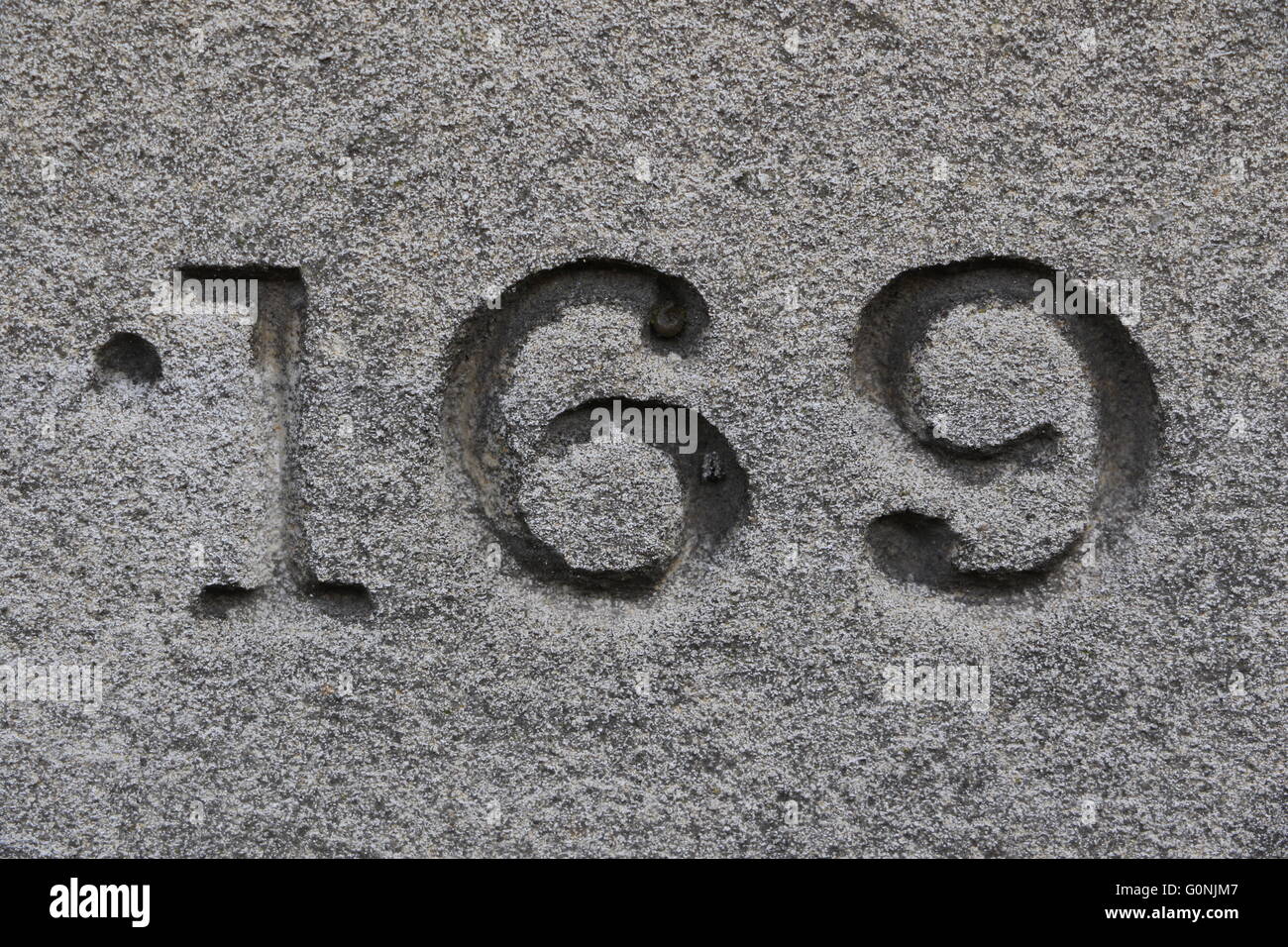 Number 169 of a grave of the Pere Lachaise Cemetery in Paris Stock ...