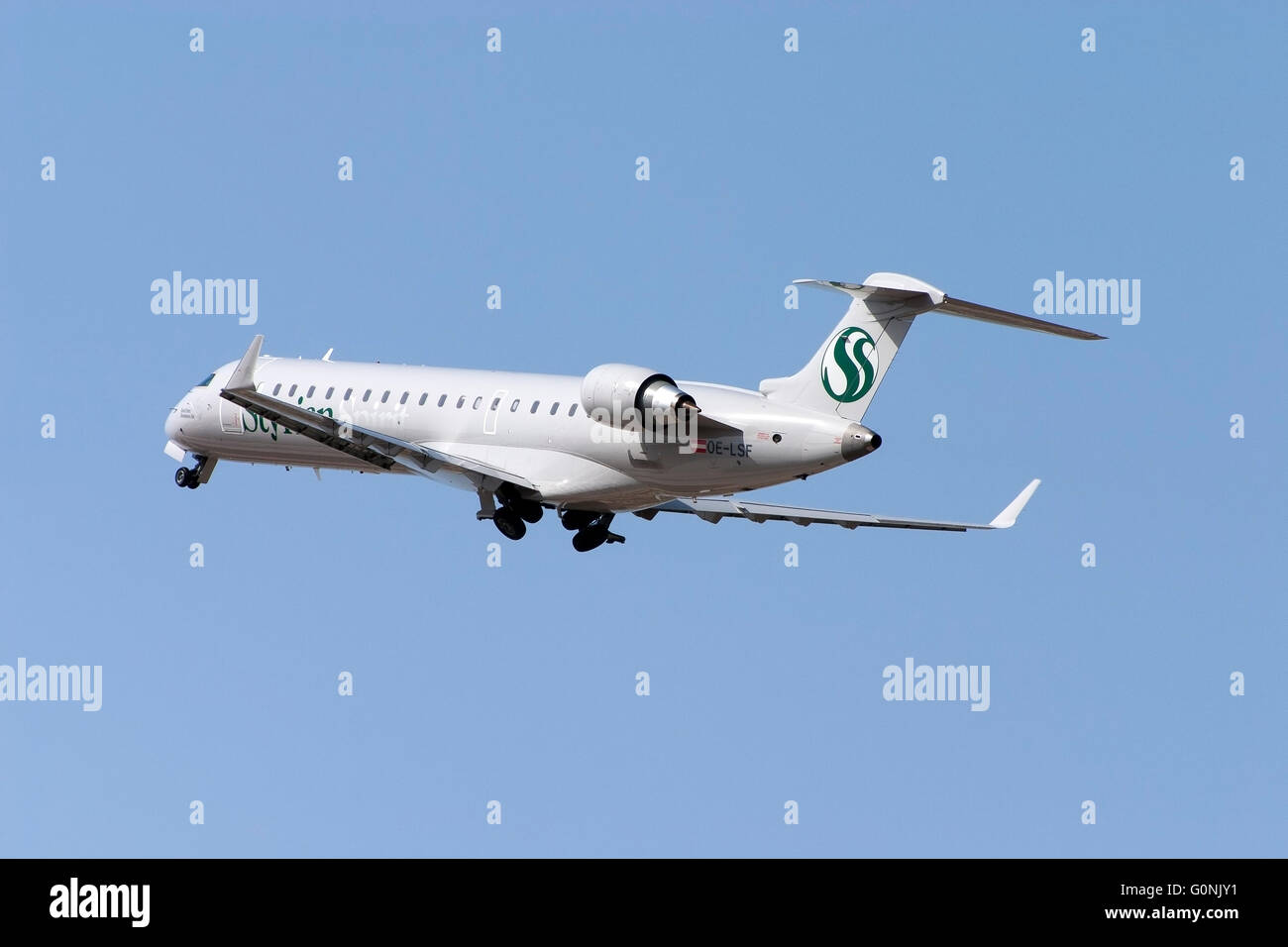 Styrian Spirit Bombardier CRJ-702 (CL-600-2C10) taking off from runway ...