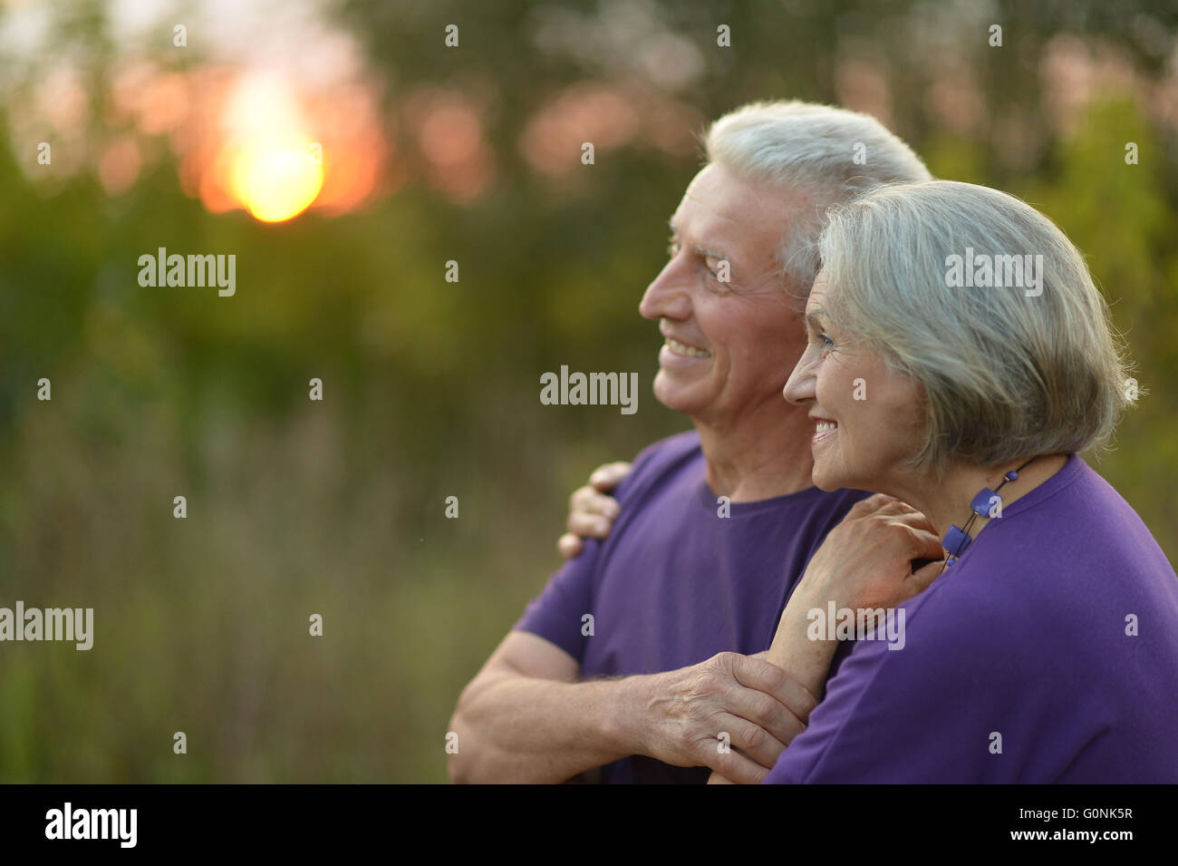 Happy elderly couple Stock Photo - Alamy