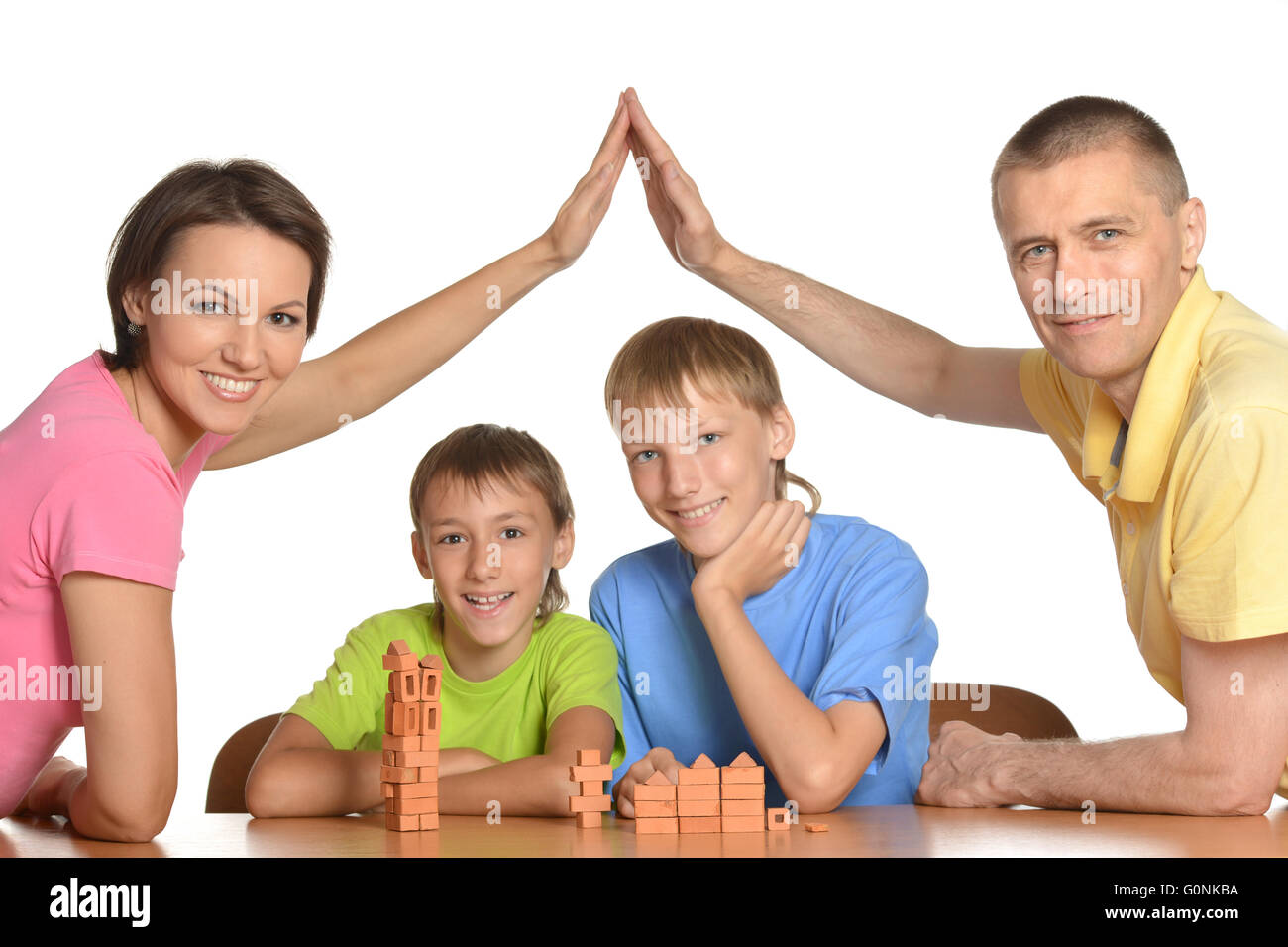 Family playing at home Stock Photo - Alamy