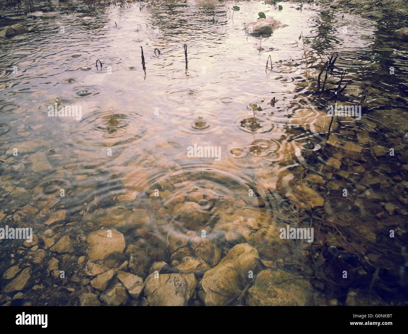 Raining into lake hi-res stock photography and images - Alamy