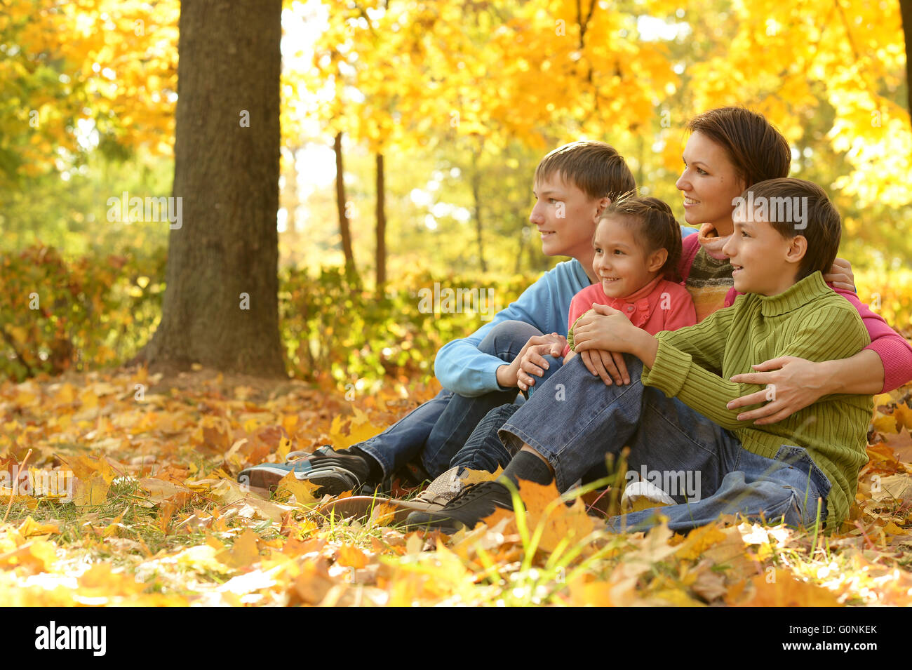 mother with her children Stock Photo - Alamy