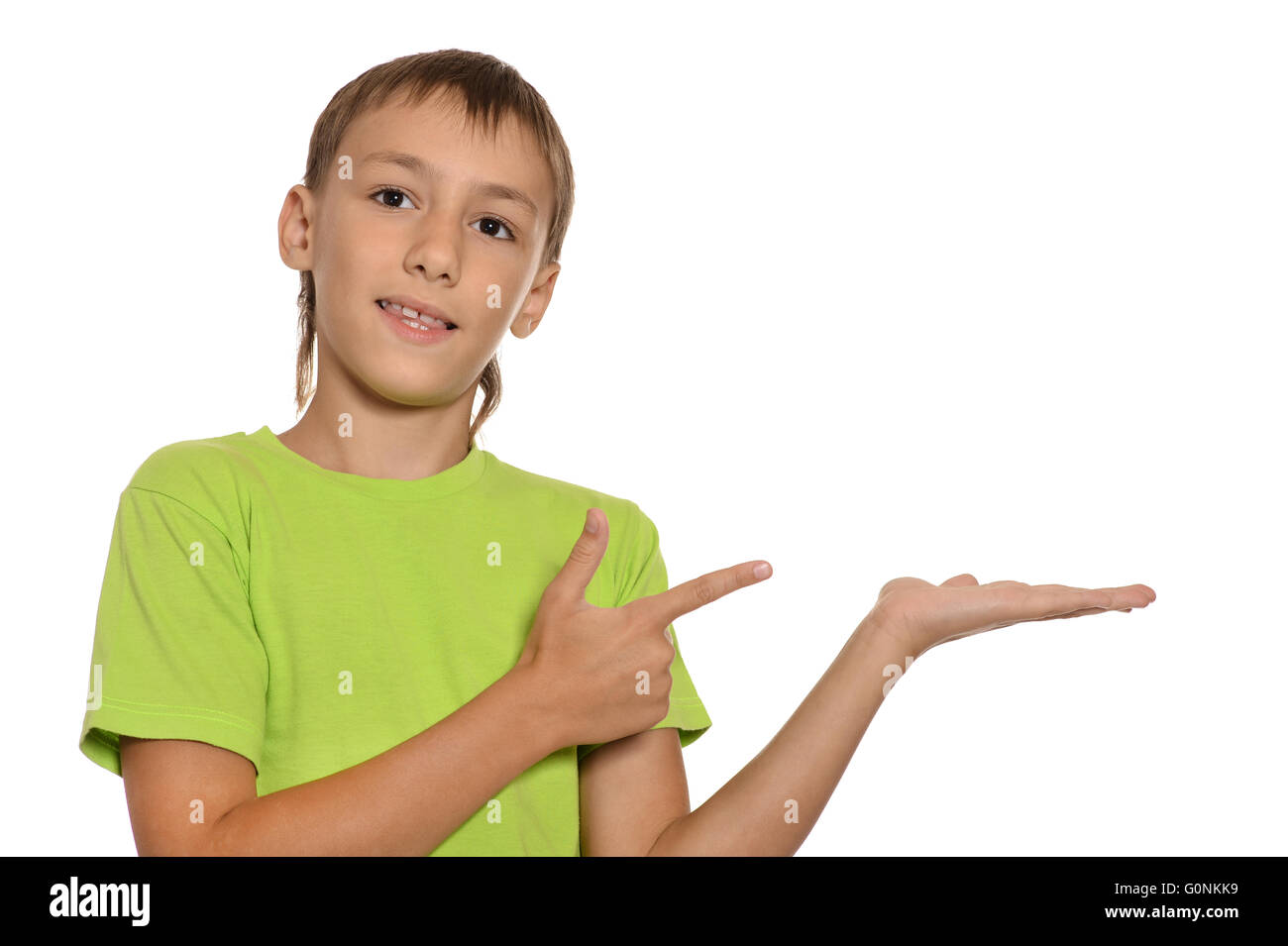 Young boy standing Stock Photo - Alamy