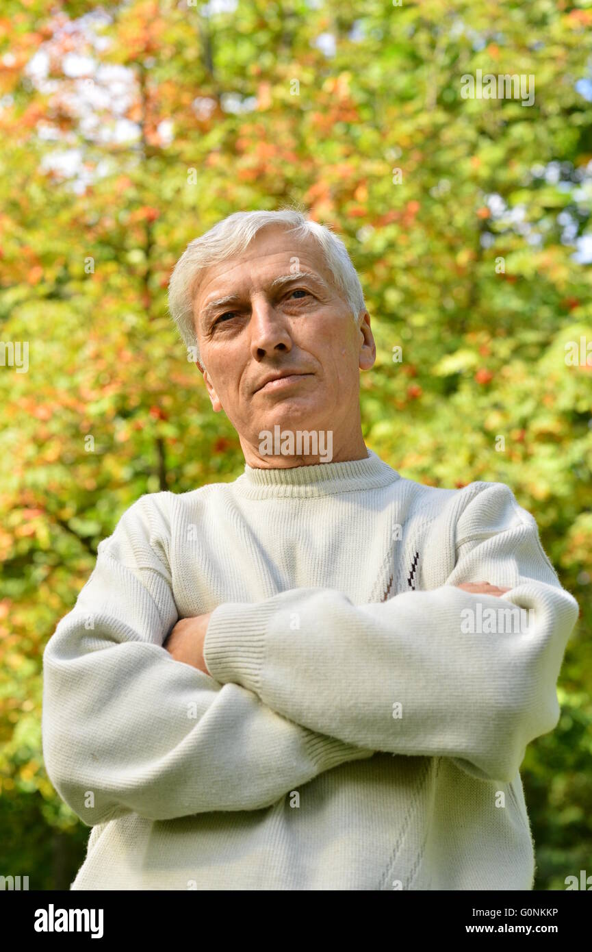 Serious senior man Stock Photo - Alamy