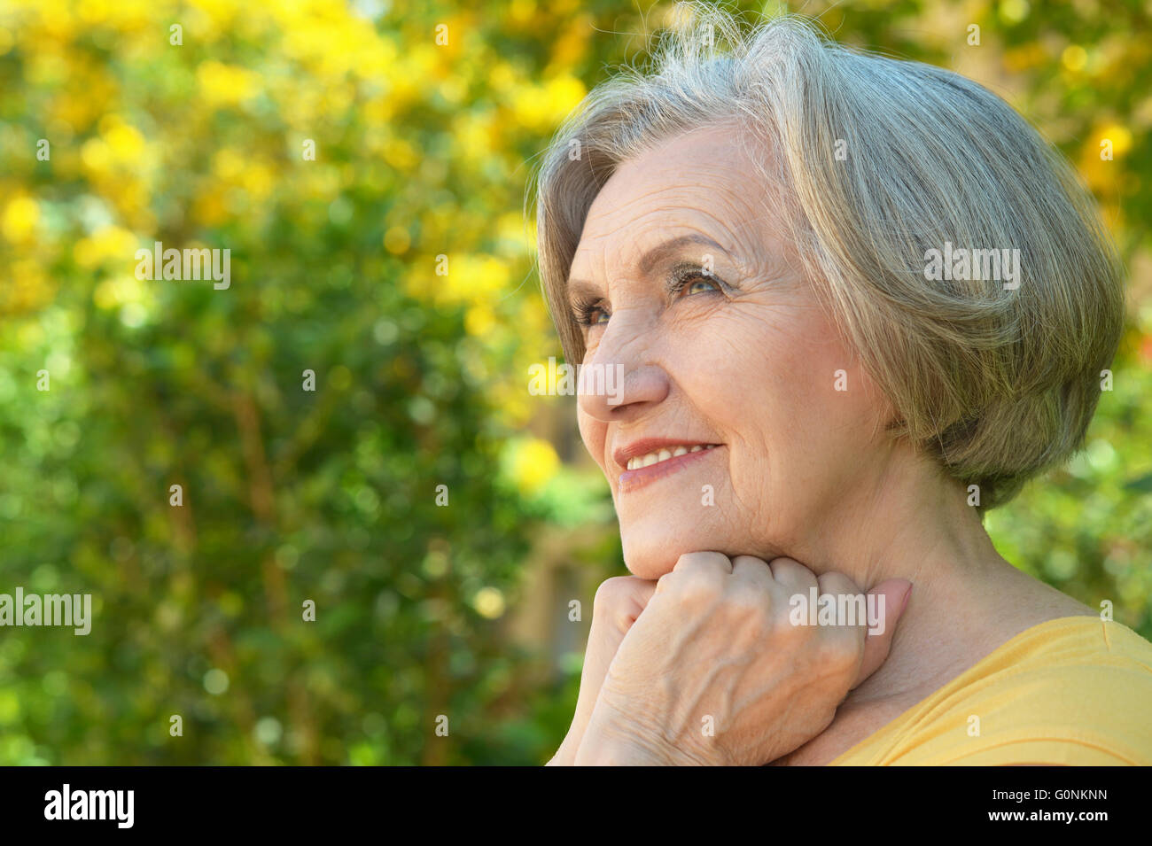smiling old woman Stock Photo - Alamy