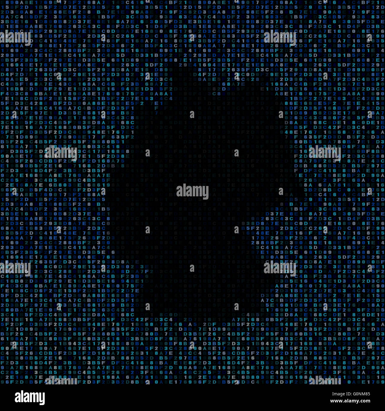 Germany map on hex code illustration Stock Photo - Alamy