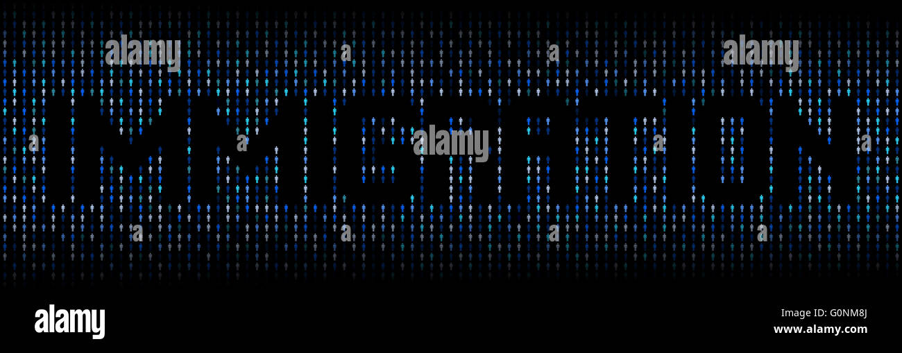 Immigration text on abstract people background illustration Stock Photo ...