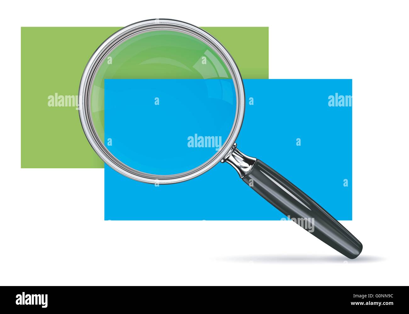 Magnifying glass line blue Cut Out Stock Images & Pictures - Alamy