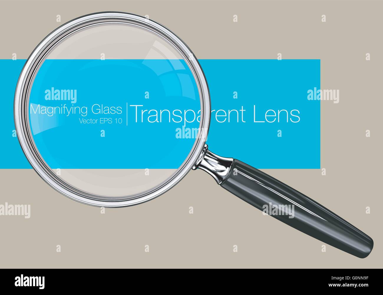 Photo realistic Vector magnifying glass. Transparent Lens Stock Vector ...