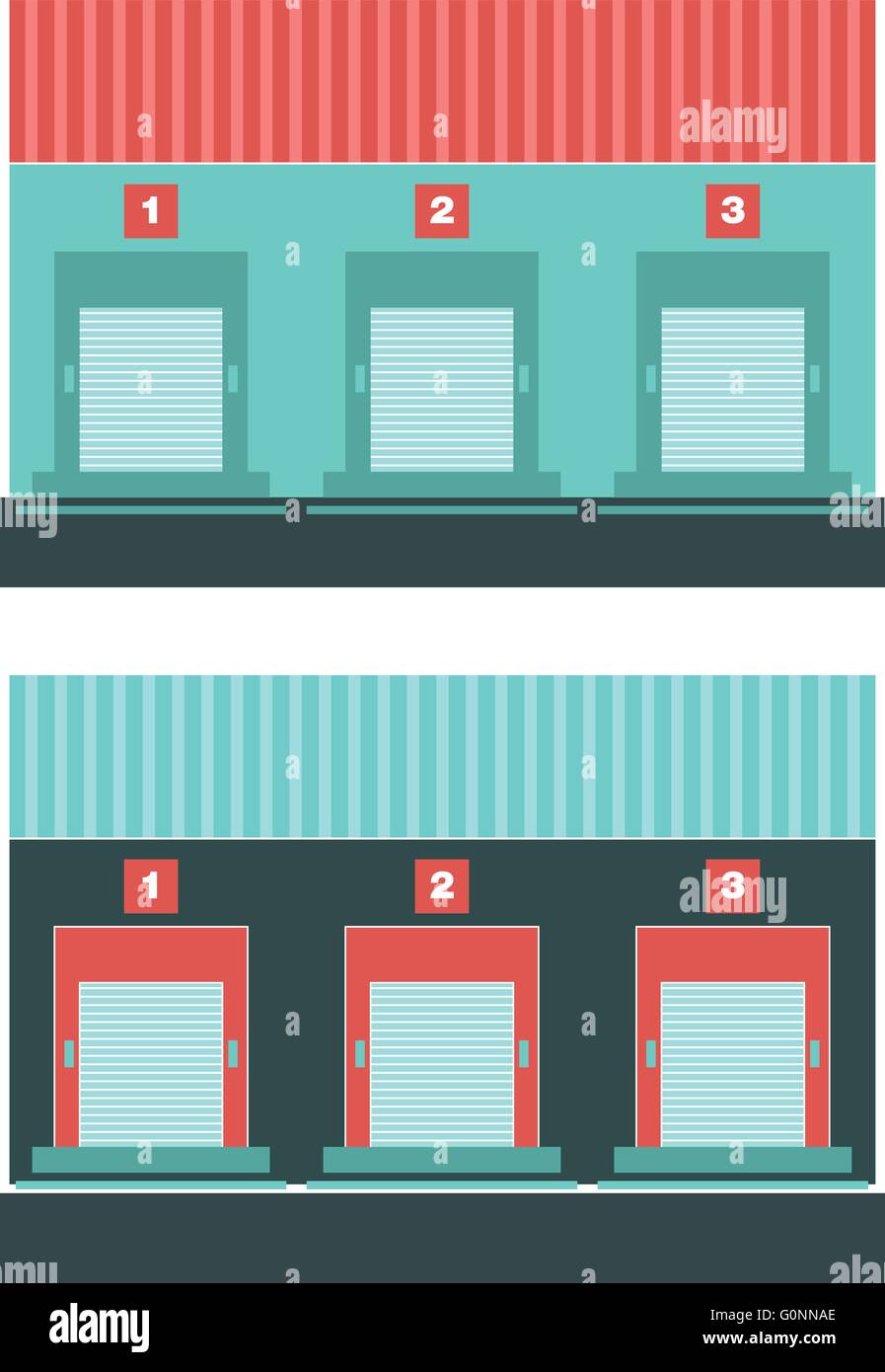 Flat icon of loading dock. Front view Stock Vector Image & Art - Alamy