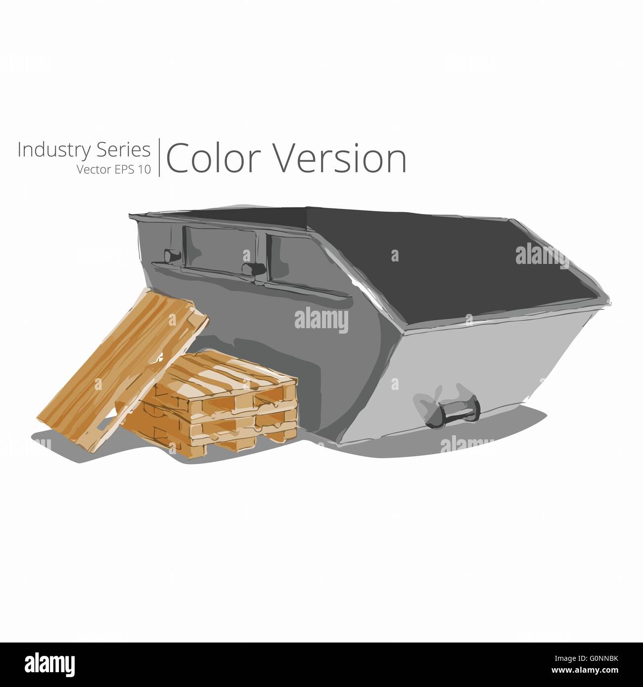 Skip rubbish illustration Stock Vector Images - Alamy