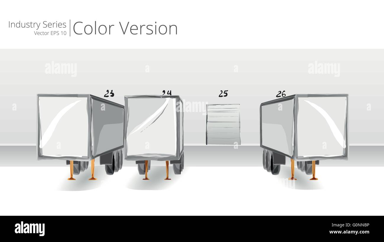 Lorry loading dock Stock Vector Images - Alamy