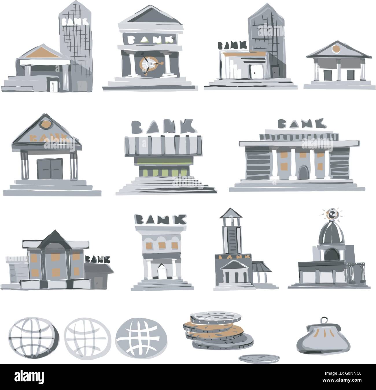Bank Building Drawing