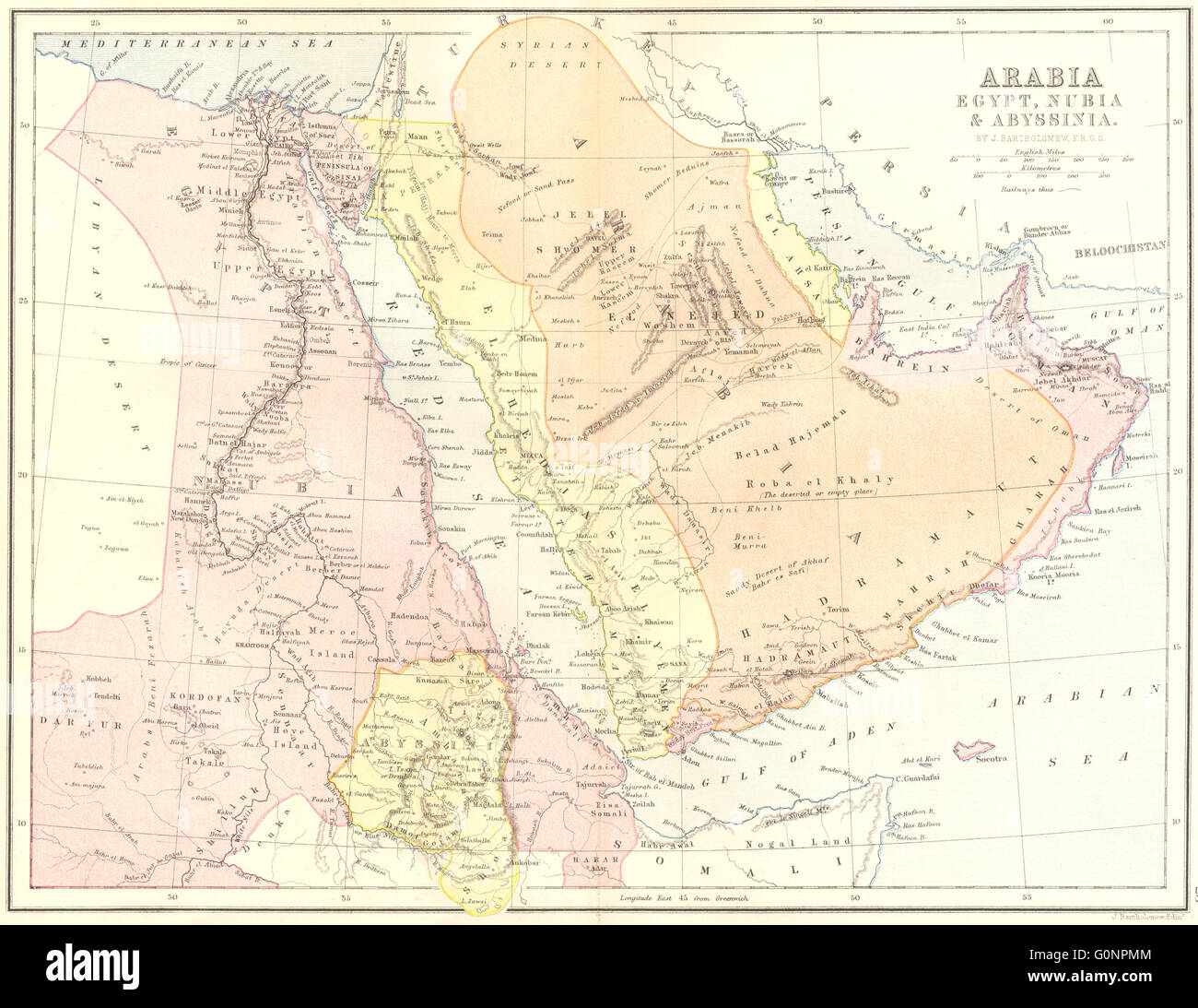Abyssinia map hi-res stock photography and images - Alamy