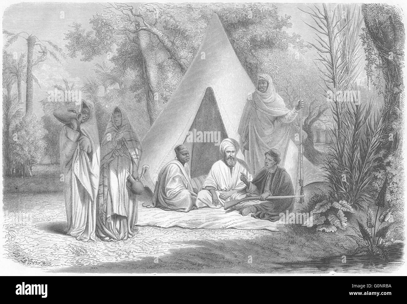 LIBYA: In Tripoli: Arabs of, antique print 1871 Stock Photo - Alamy