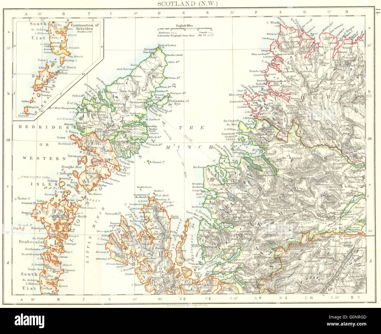Lewis and harris map hi-res stock photography and images - Alamy
