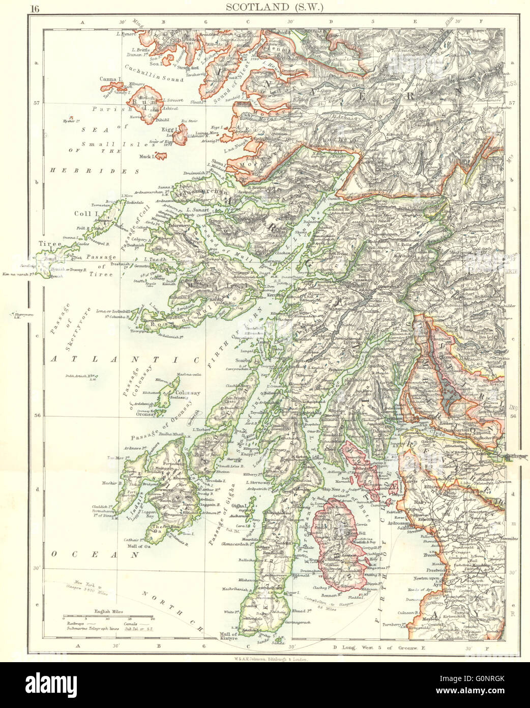 Map of argyllshire hi-res stock photography and images - Alamy