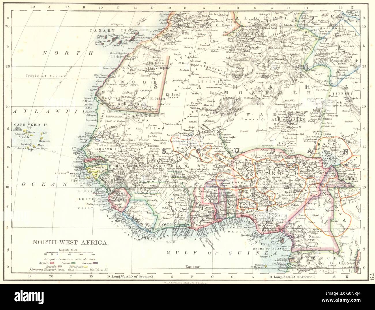 West africa 19th century map hi-res stock photography and images - Alamy