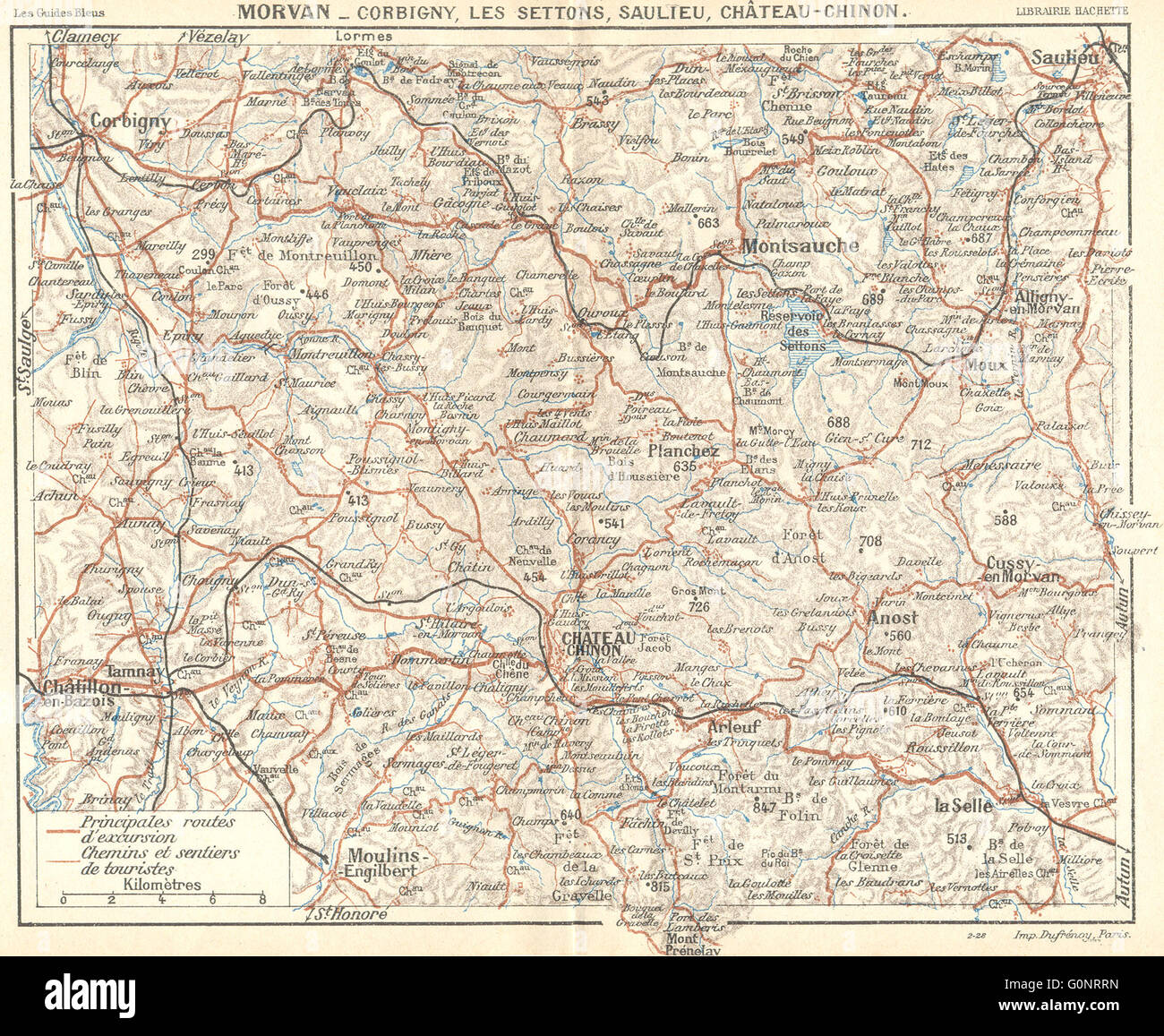 Map of nievre hi-res stock photography and images - Alamy