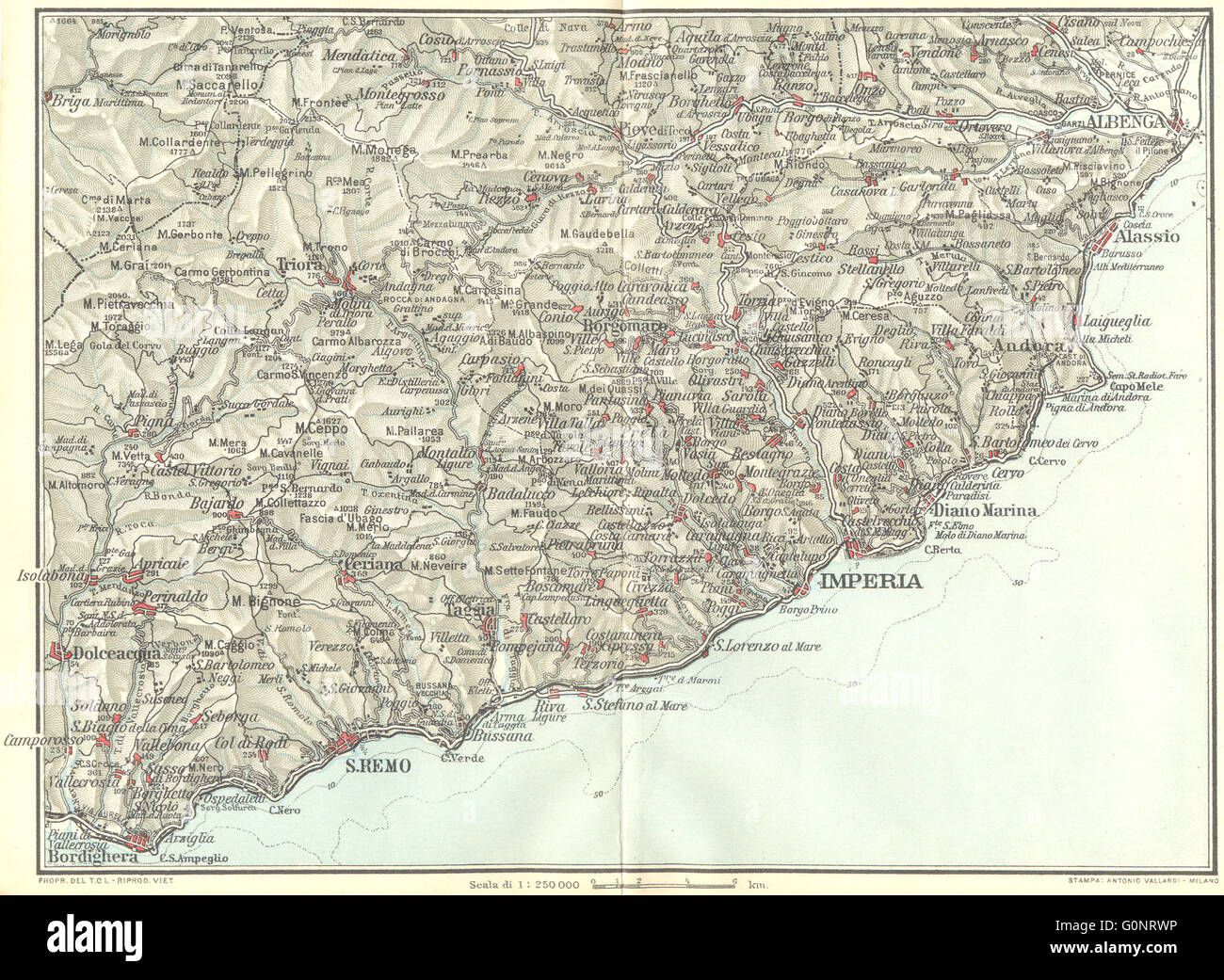 Map Of San Remo High Resolution Stock Photography and Images - Alamy
