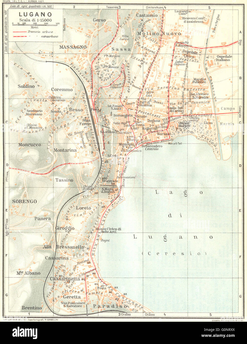 Lugano map hi-res stock photography and images - Alamy