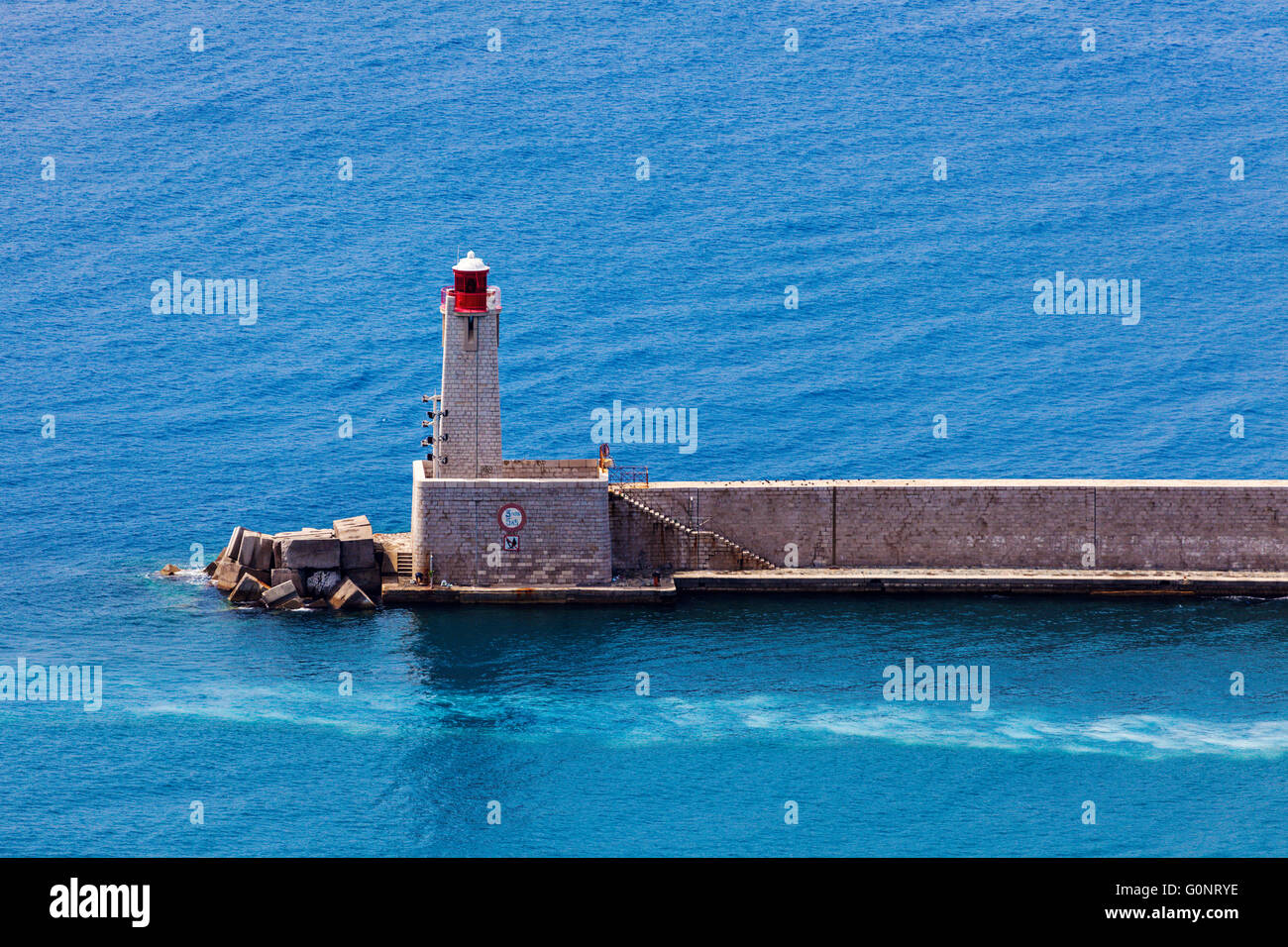 Nice Lighthouse - aerial view. Nice, French Riviera, France Stock Photo ...