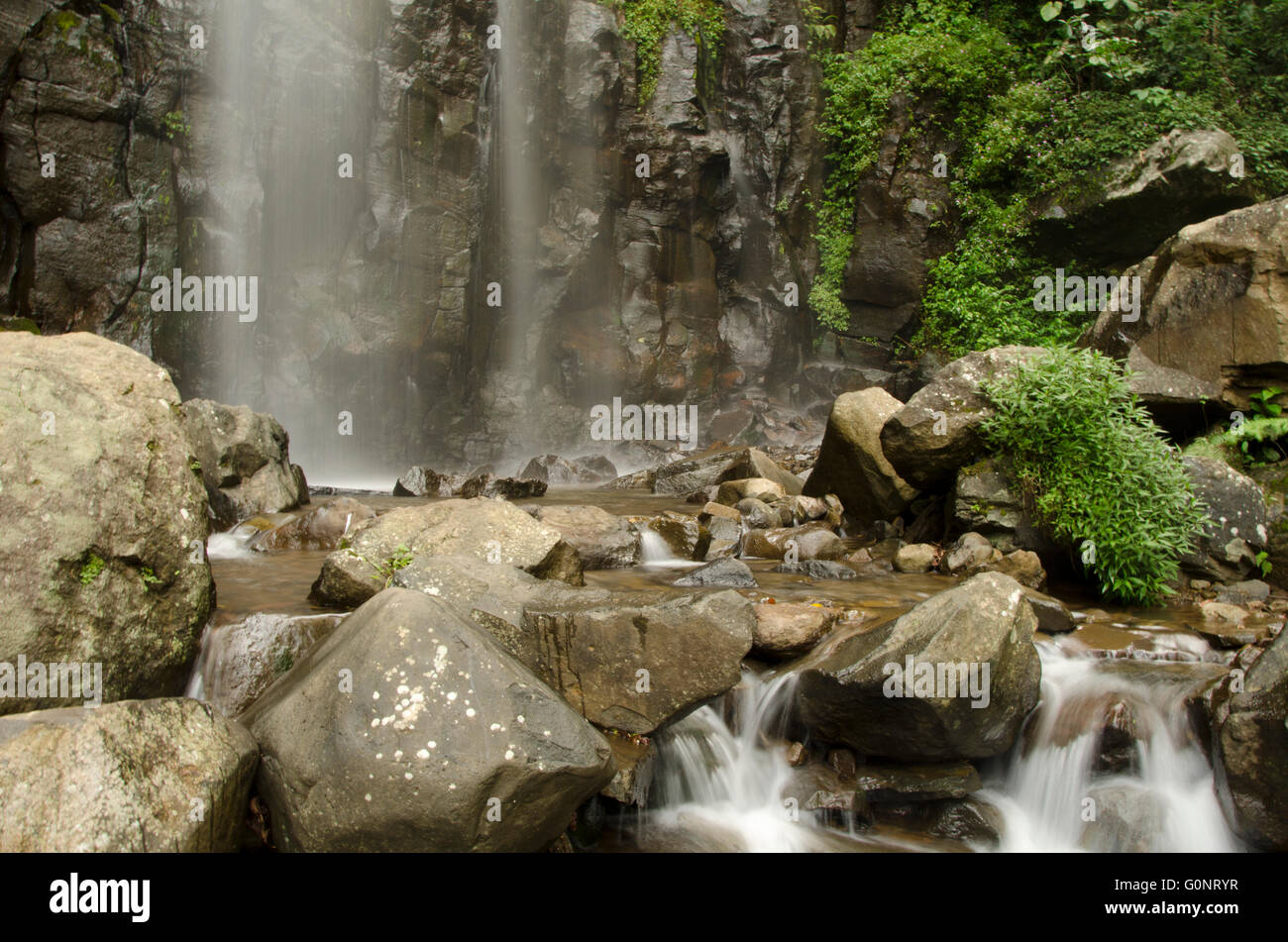 Curug Tujuh Cibolang in Panjalu Ciamis, West Java is located in Sanding ...