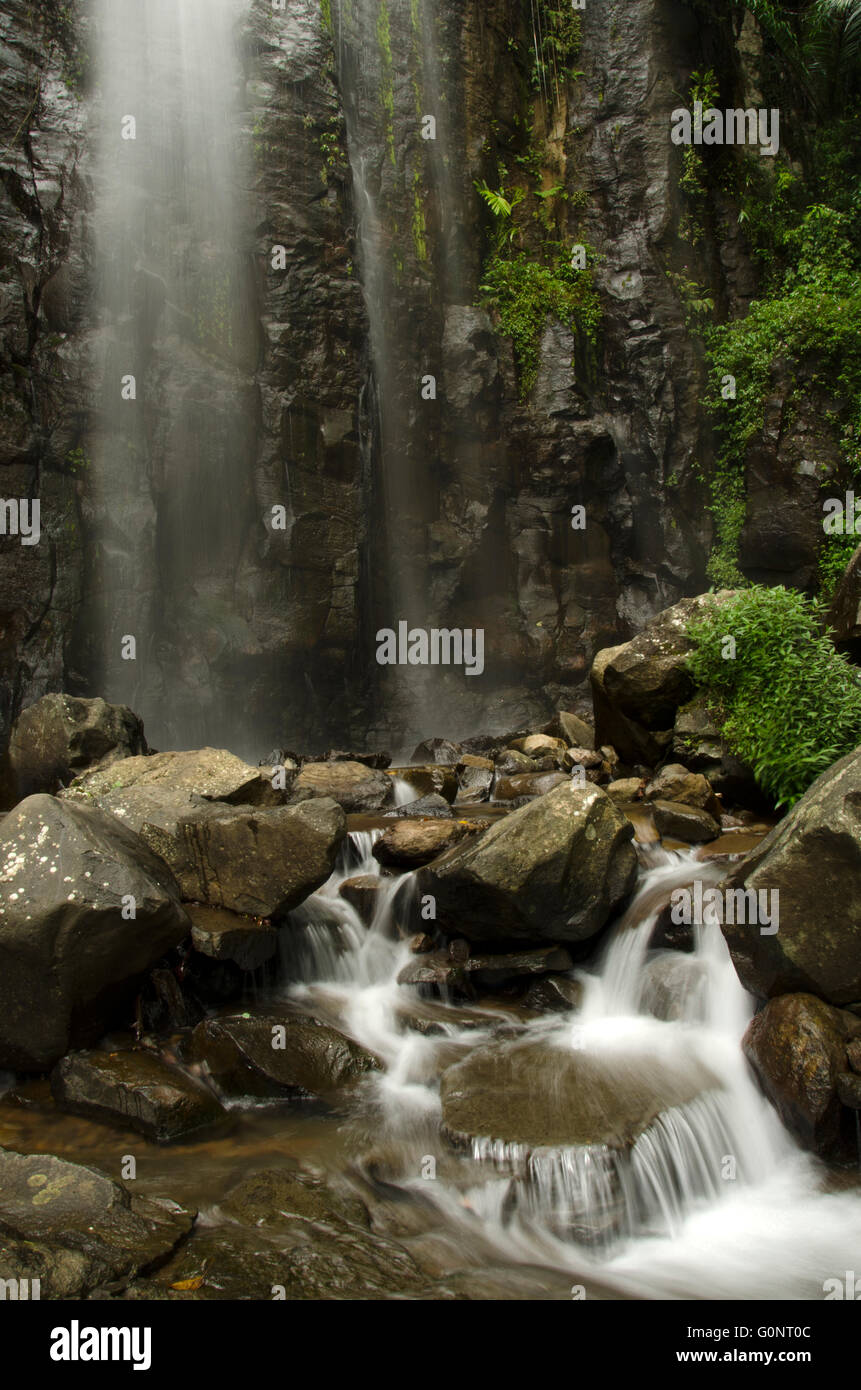 Curug Tujuh Cibolang in Panjalu Ciamis, West Java is located in Sanding ...