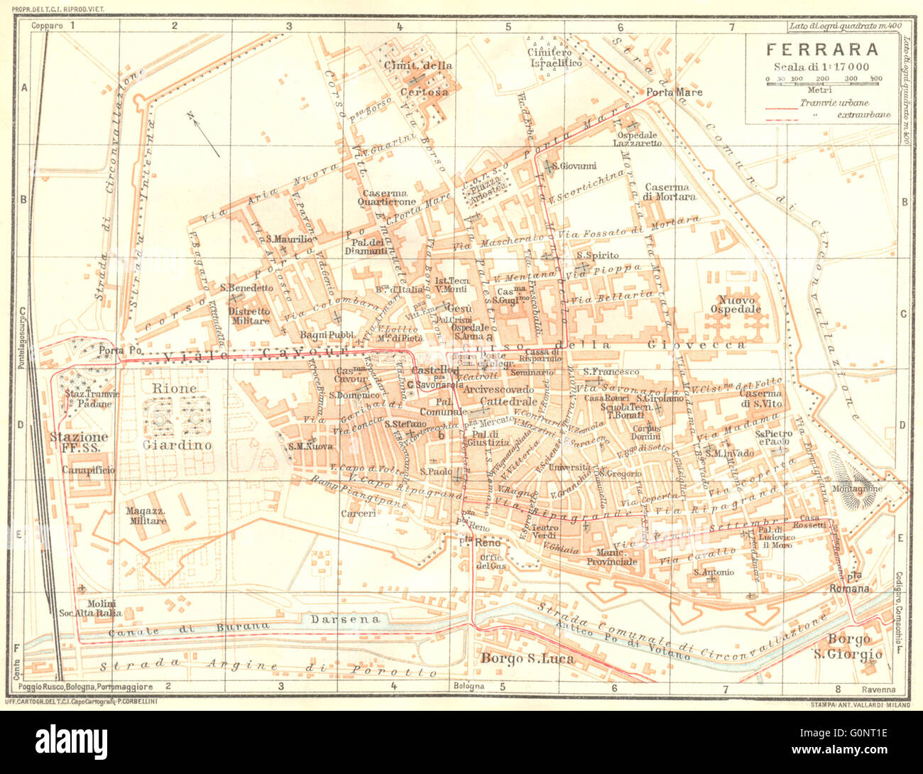 Map of ferrara hi-res stock photography and images - Alamy