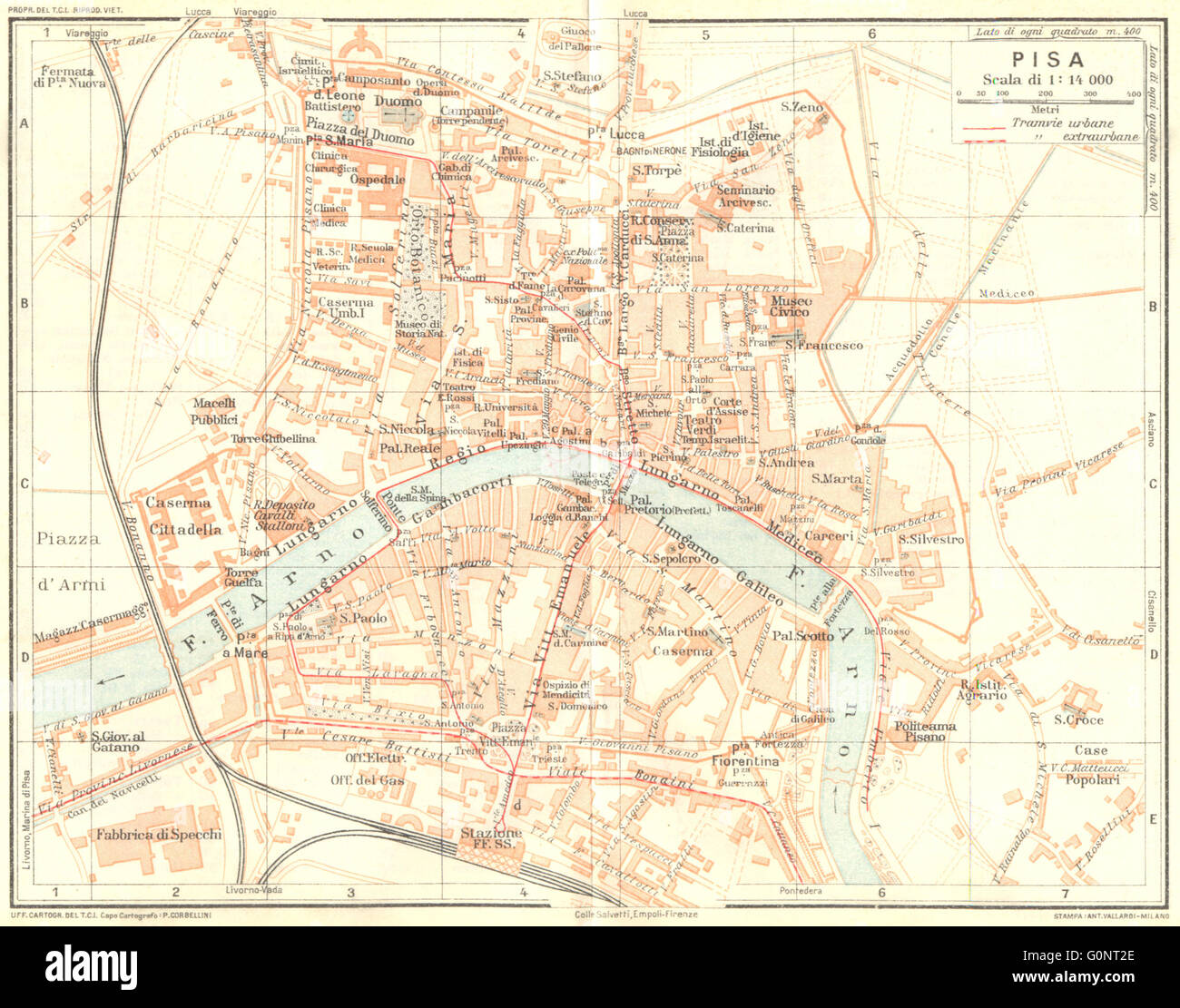 Map of pisa hi-res stock photography and images - Alamy