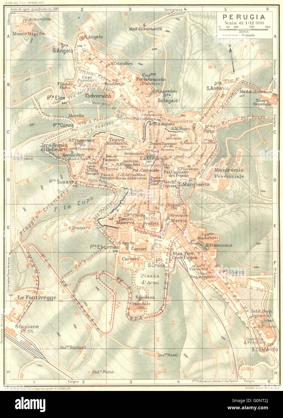 Map of perugia hi-res stock photography and images - Alamy