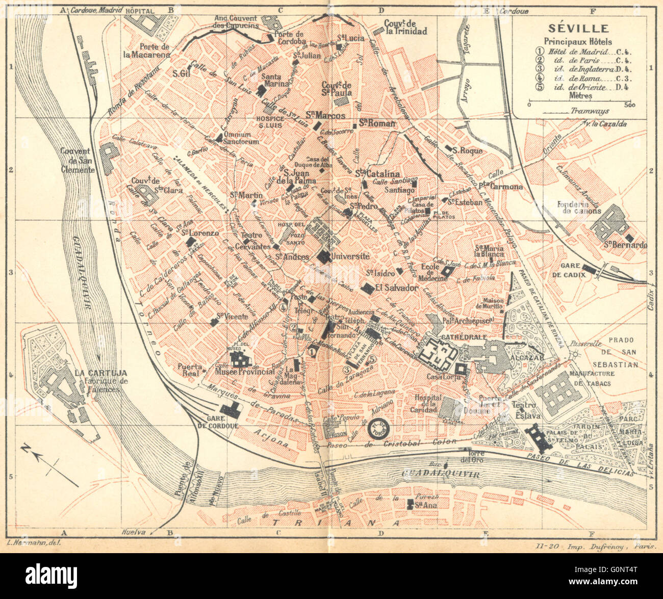 Seville map hi-res stock photography and images - Alamy