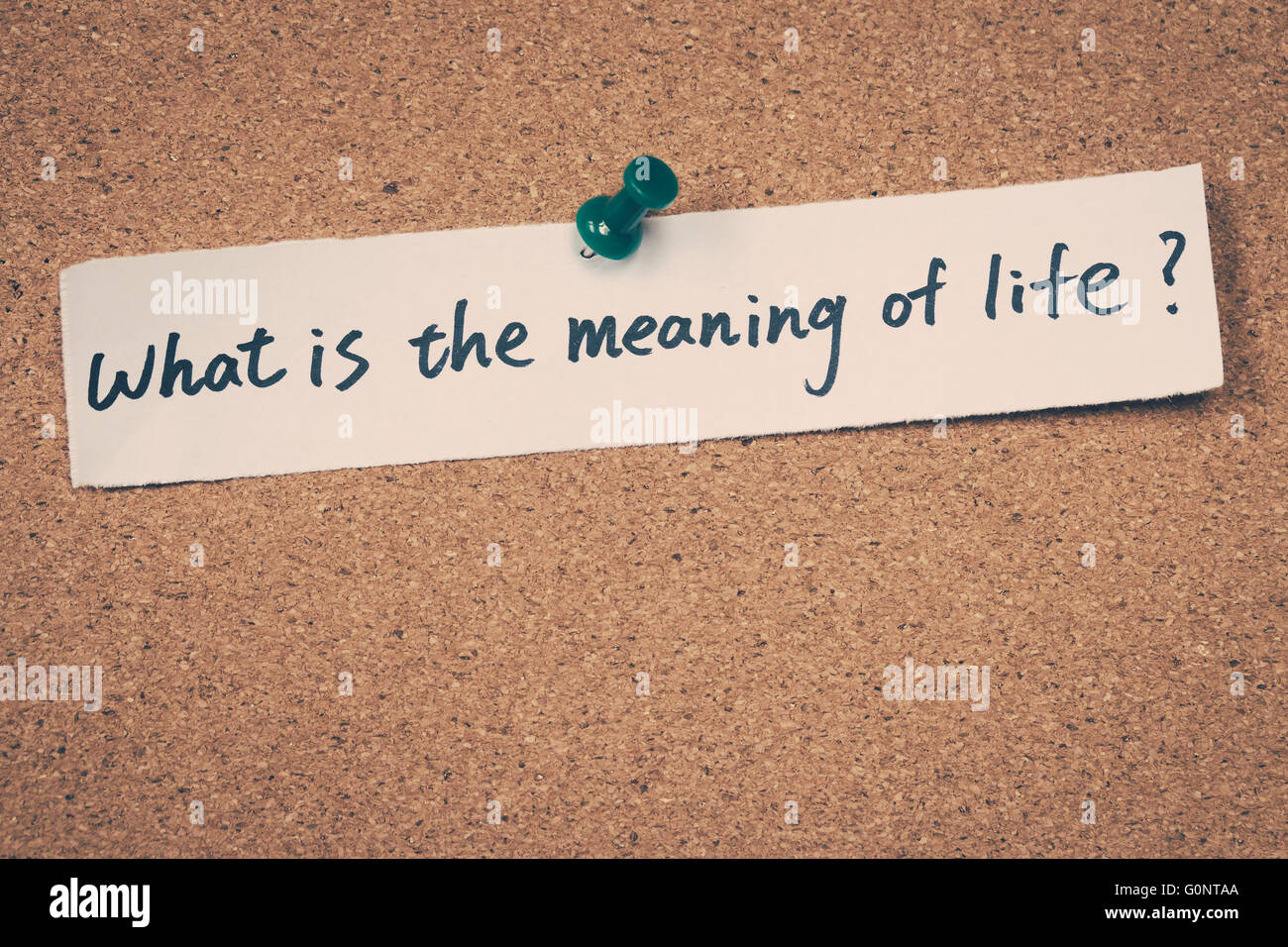 What is the meaning of life Stock Photo - Alamy