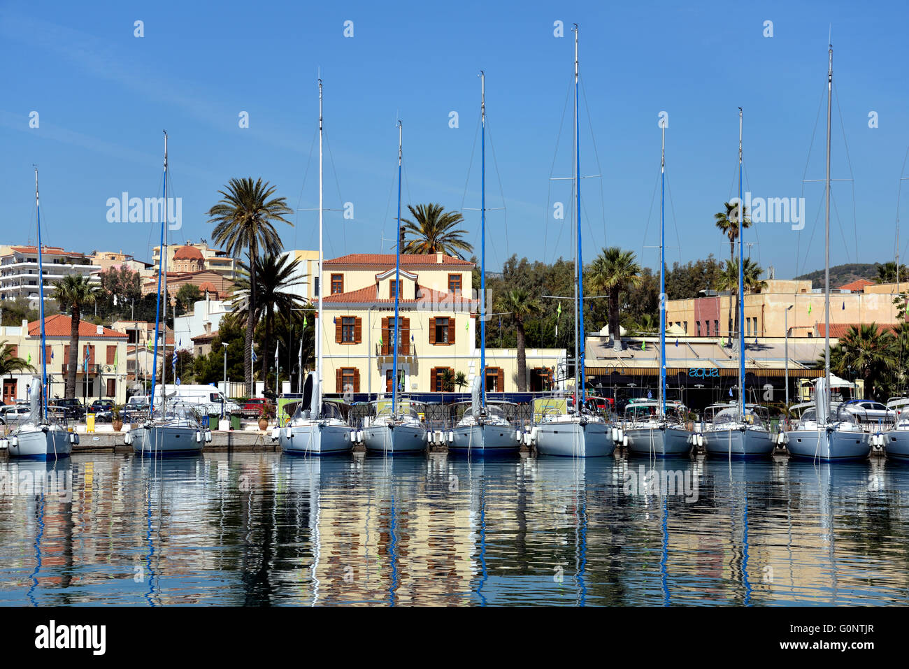 Sailing yachts in port of Lavrio, Attica, Greece Stock Photo - Alamy
