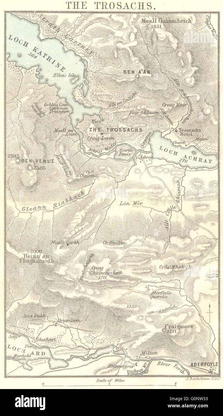 SCOTLAND: The Trossachs Trosachs. Loch Katrine & Loch Achray, 1887 ...